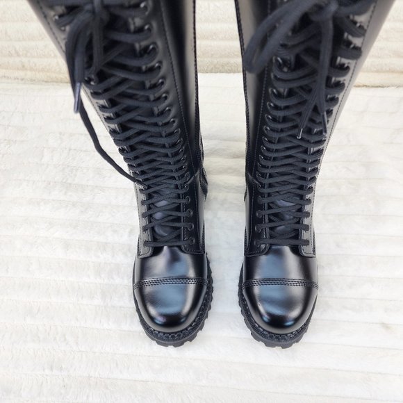 Demonia | Shoes | Genuine Real Leather Steel Toe Lace Up Demonia Riot ...